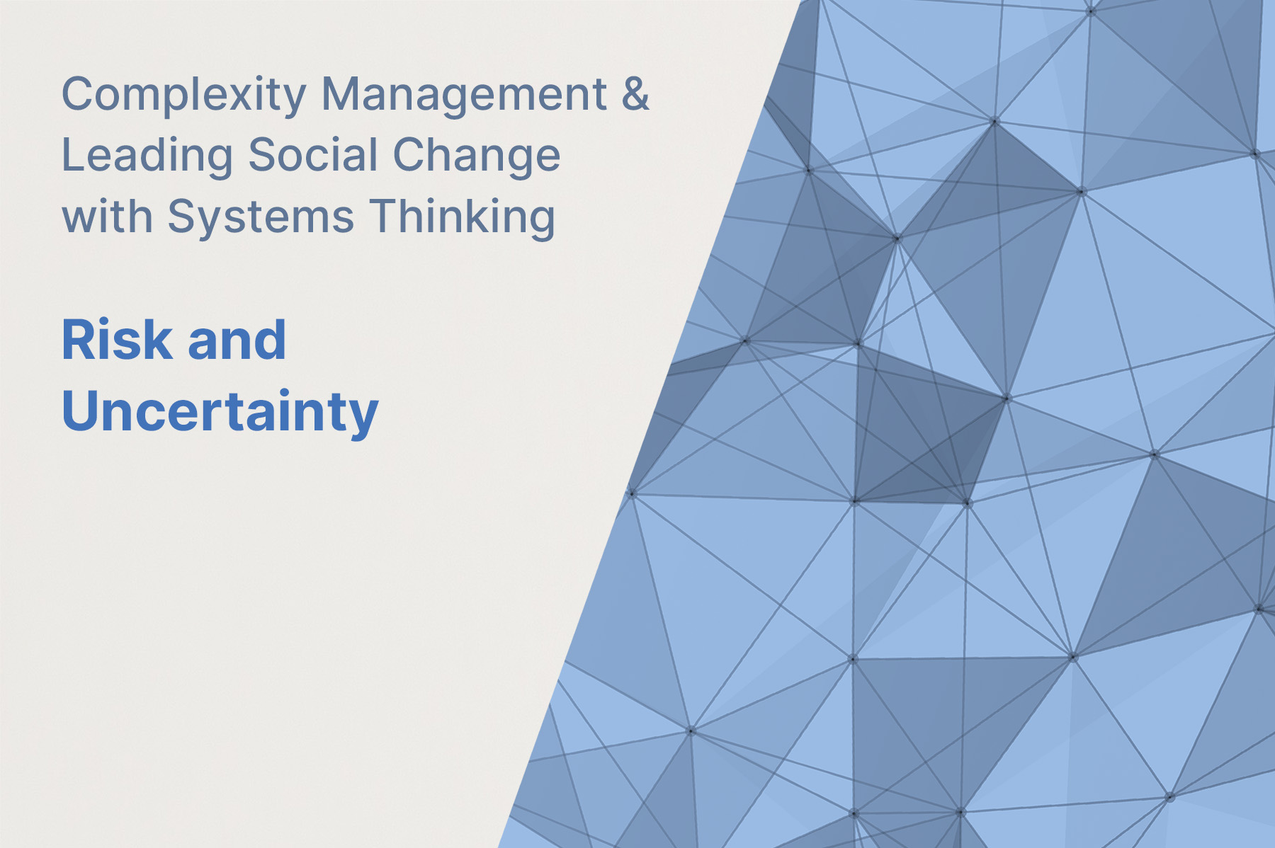 Complexity Curricula Video 11: Risk and Uncertainty - Cascade Institute